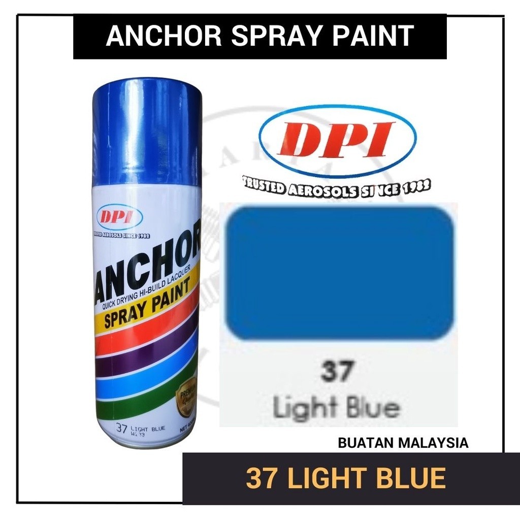 ANCHOR SPRAY PAINT STANDARD 37 Light Blue 400ML Bike Motor Metal ...