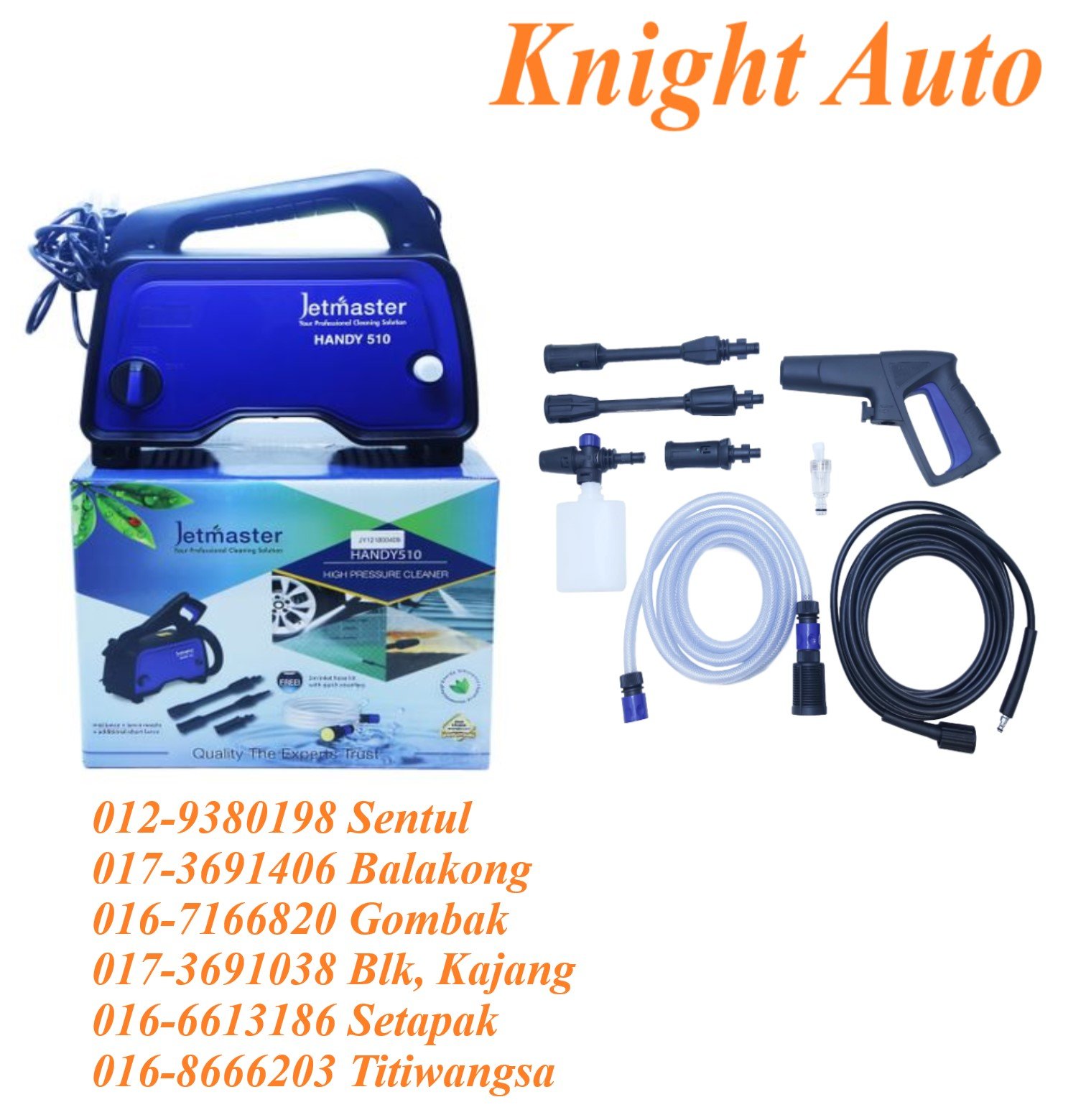 Jetmaster Handy 510 High Pressure Cleaner 1.4Kw ID37633 Pressure Washer ...