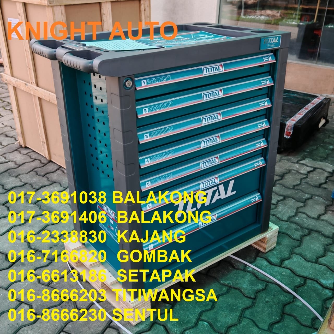 TOTAL THPTCS73281 328 Pcs Tool Chest Set with 7 pcs drawer L007 ID38177 ...