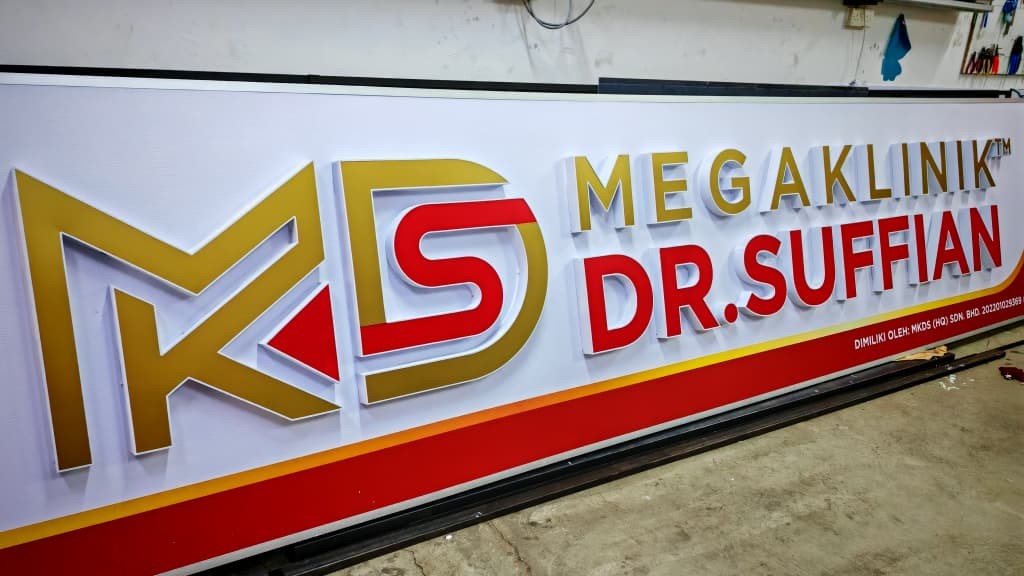 3D Box Up LED Frontlit Signboard Malaysia | Klinik Clinic Outdoor Sign ...