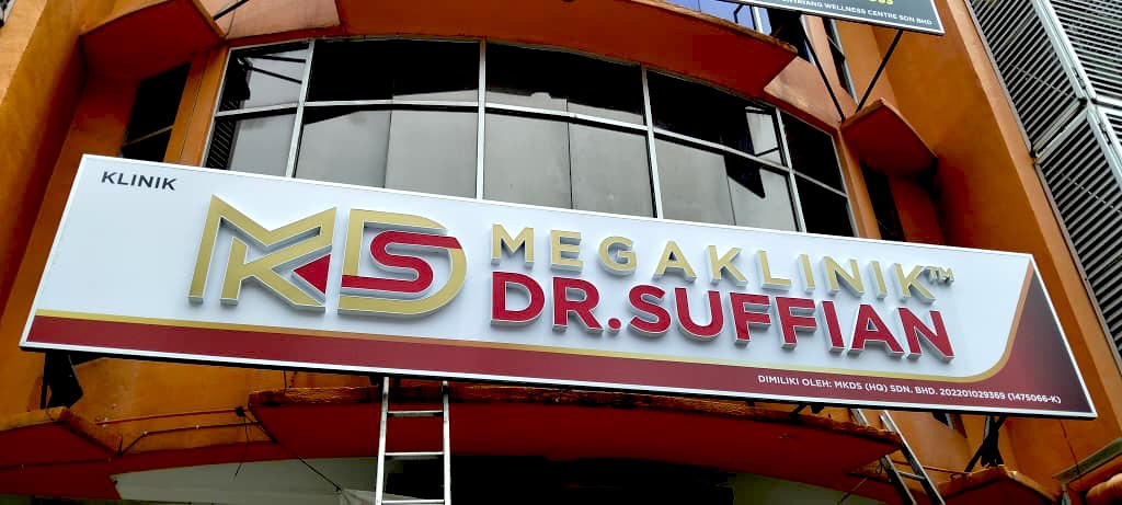 3D Box Up LED Frontlit Signboard Malaysia | Klinik Clinic Outdoor Sign ...