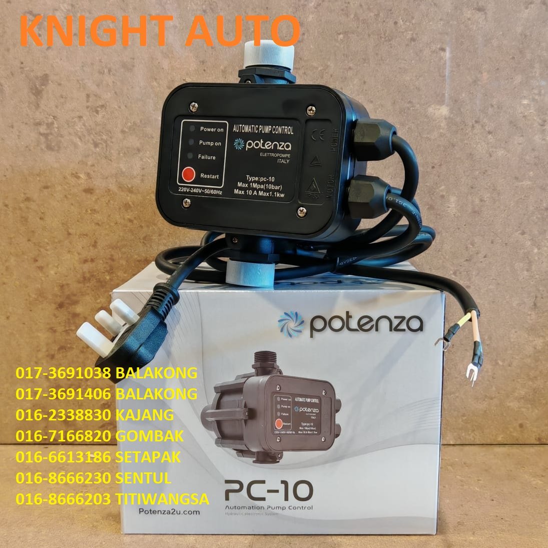 POTENZA PC-10C Automatic Pump Control 1.1Kw T022 ID38206 Accessories ...