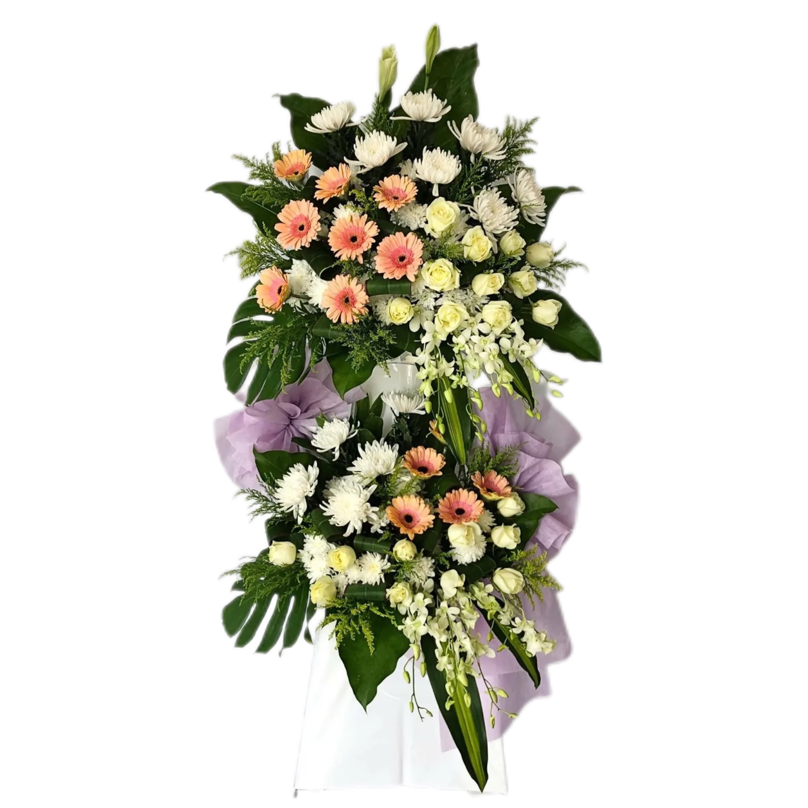 Two Tier Funeral Flower TT29 Condolence Flowers Stand 殡仪花 Two/Three ...