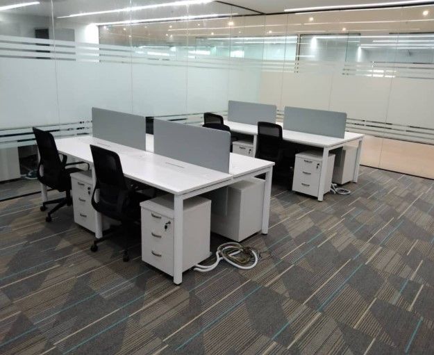 Office Furniture Sungai Petani | Office Workstation Table Cluster Of 4 ...