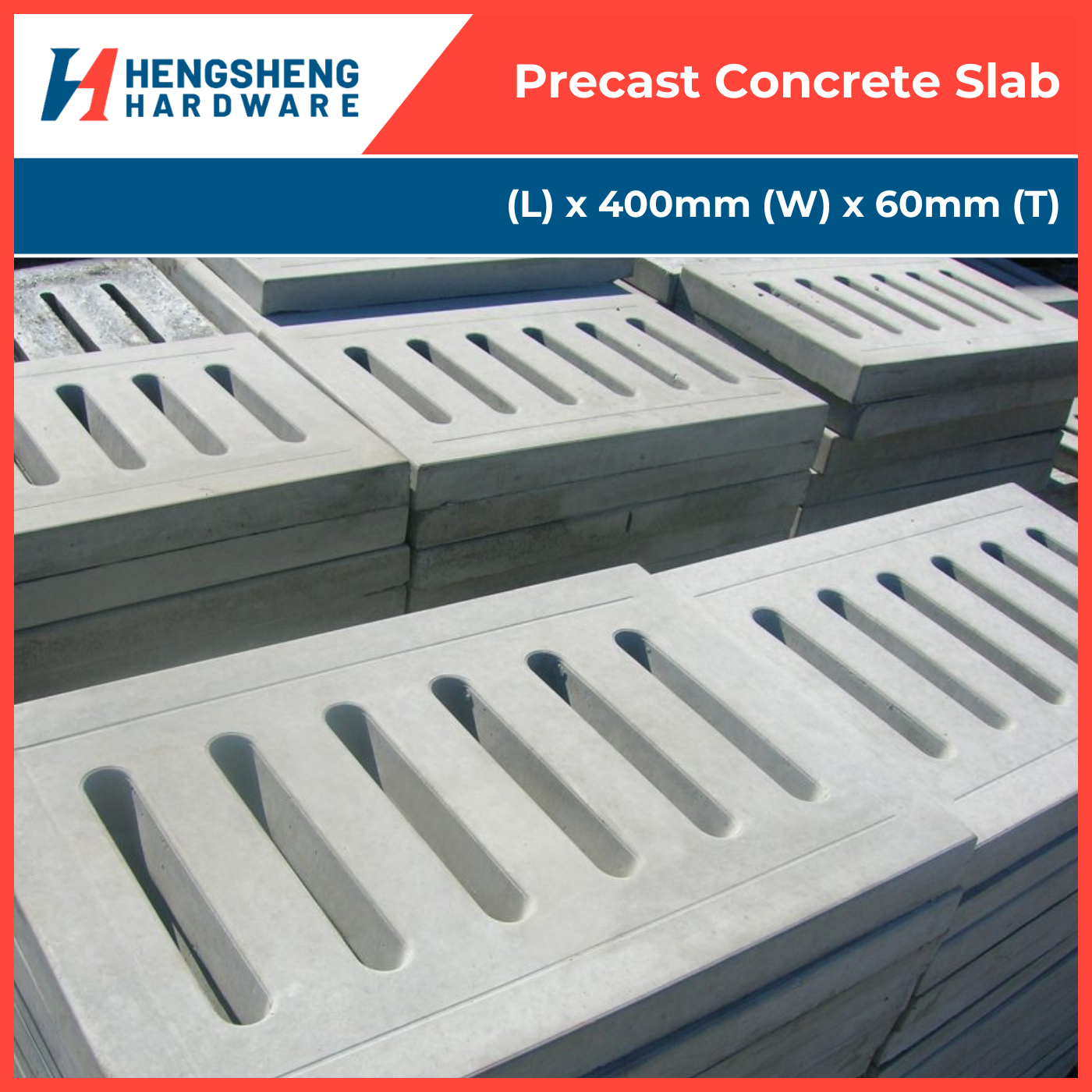 Precast Concrete Slab 600mm (L) X 400mm (W) X 60mm (T) Building ...