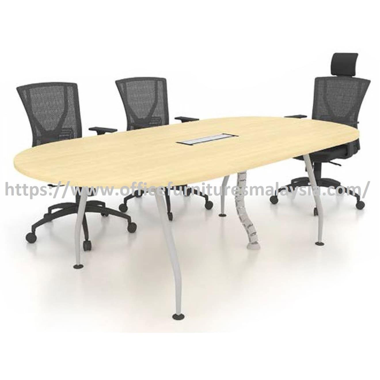 8 Ft Eminent Design Oval Office Conference Table With Steel Leg ...