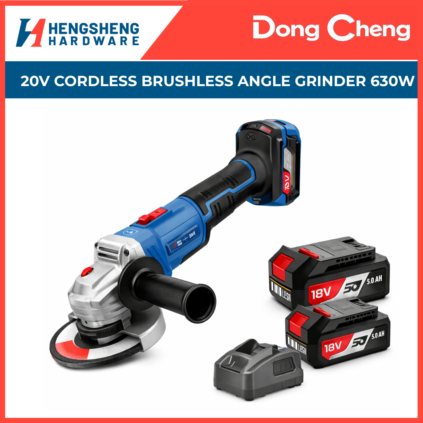 Dong Cheng 20V Cordless Brushless Angle Grinder - DCSM03-100 (TYPE EK/Z ...