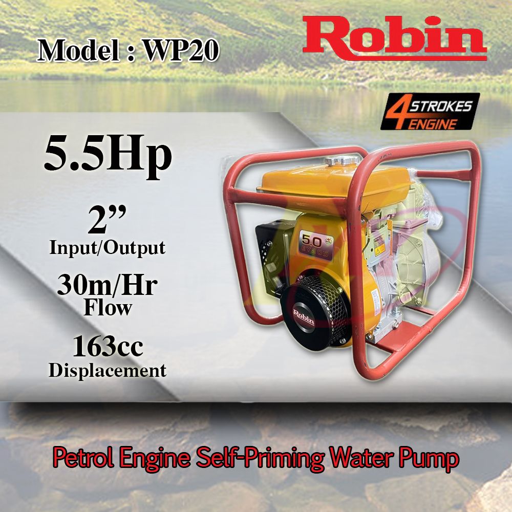 Robin WP20 2" Priming Pump C/w EY20 Engine 5.5Hp 4Stroke [Code: 4233 ...