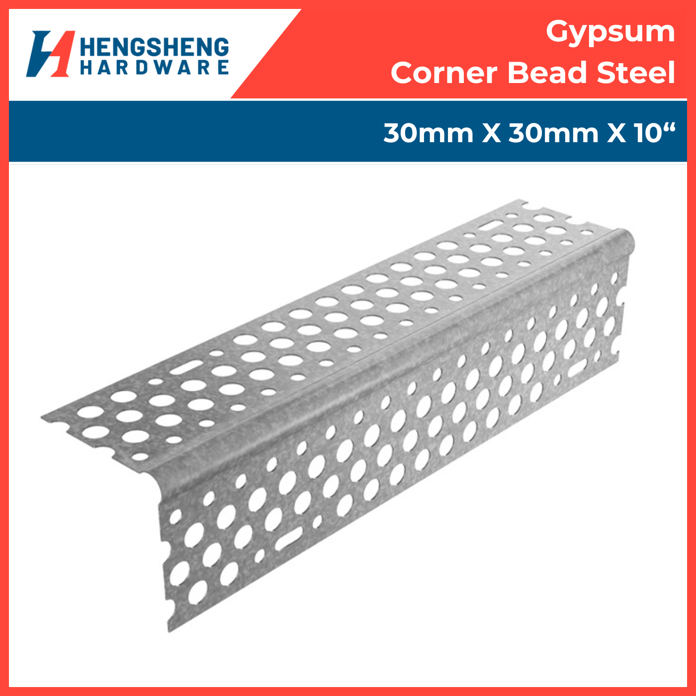 GYPSUM CORNER BEAD STEEL | GYPSUM ANGLE | GYPSUM BESI ANGLE - 30mm X ...
