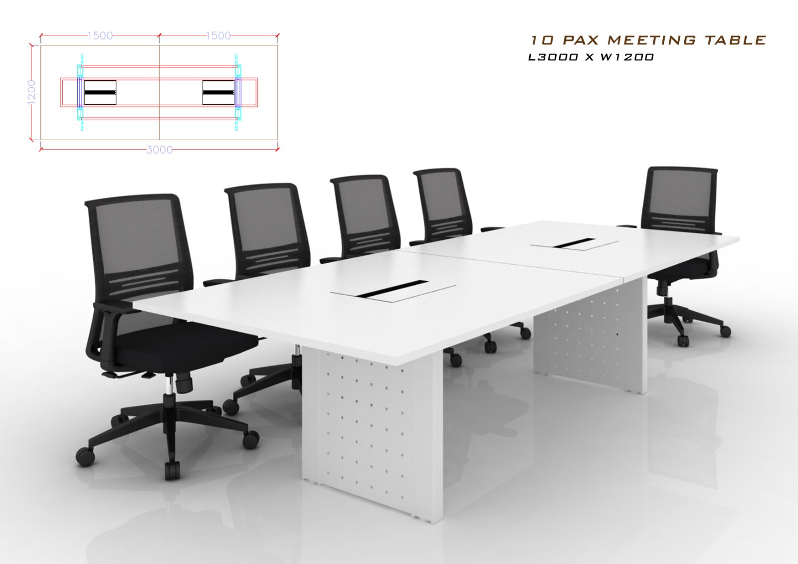 Rectangular Office Meeting Table (10 Pax) Meeting Table Malaysia ...
