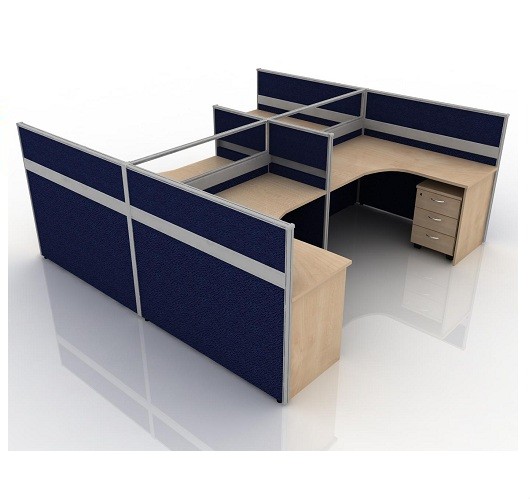 CLUSTER OF 4 OFFICE PARTITION WORKSTATION 34 - Top 10 Best Value ...