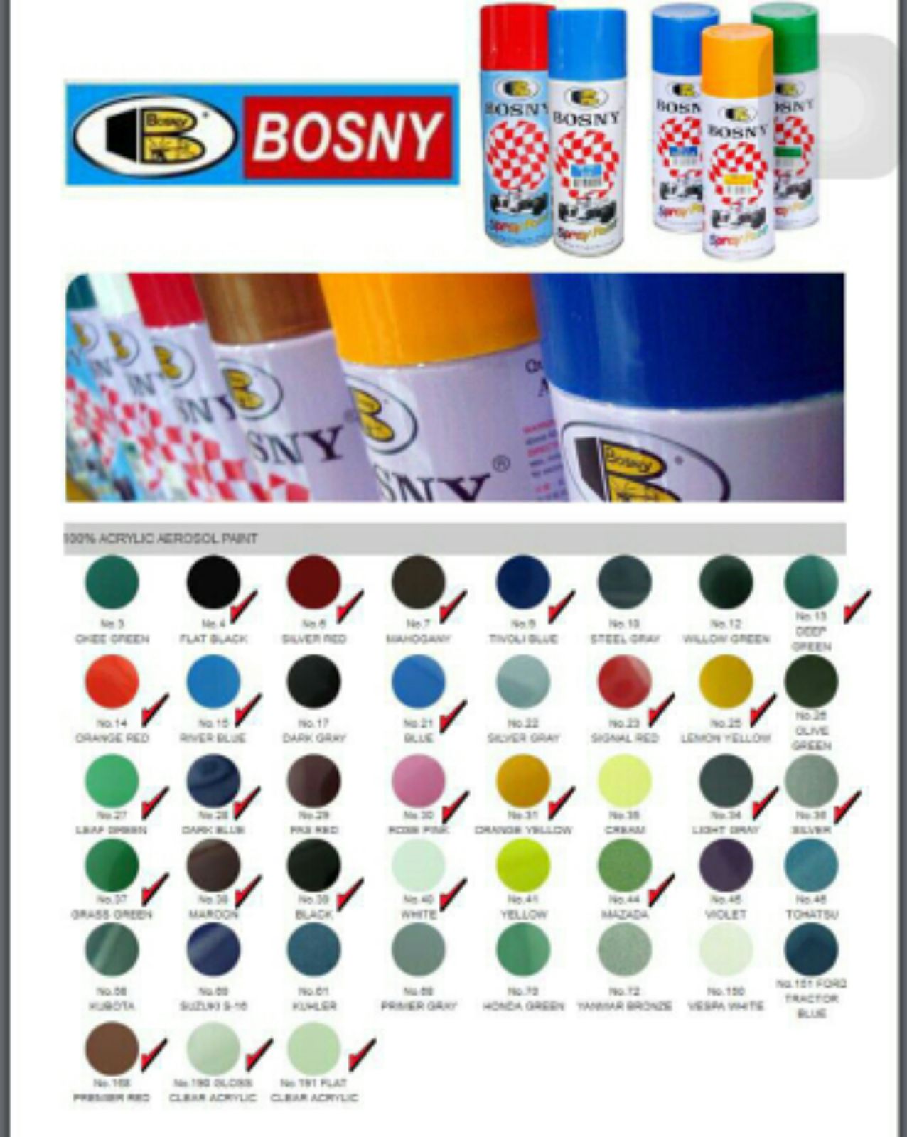 Bosny Spray Paint Johor Bahru (JB), Malaysia, Johor Jaya Supplier ...