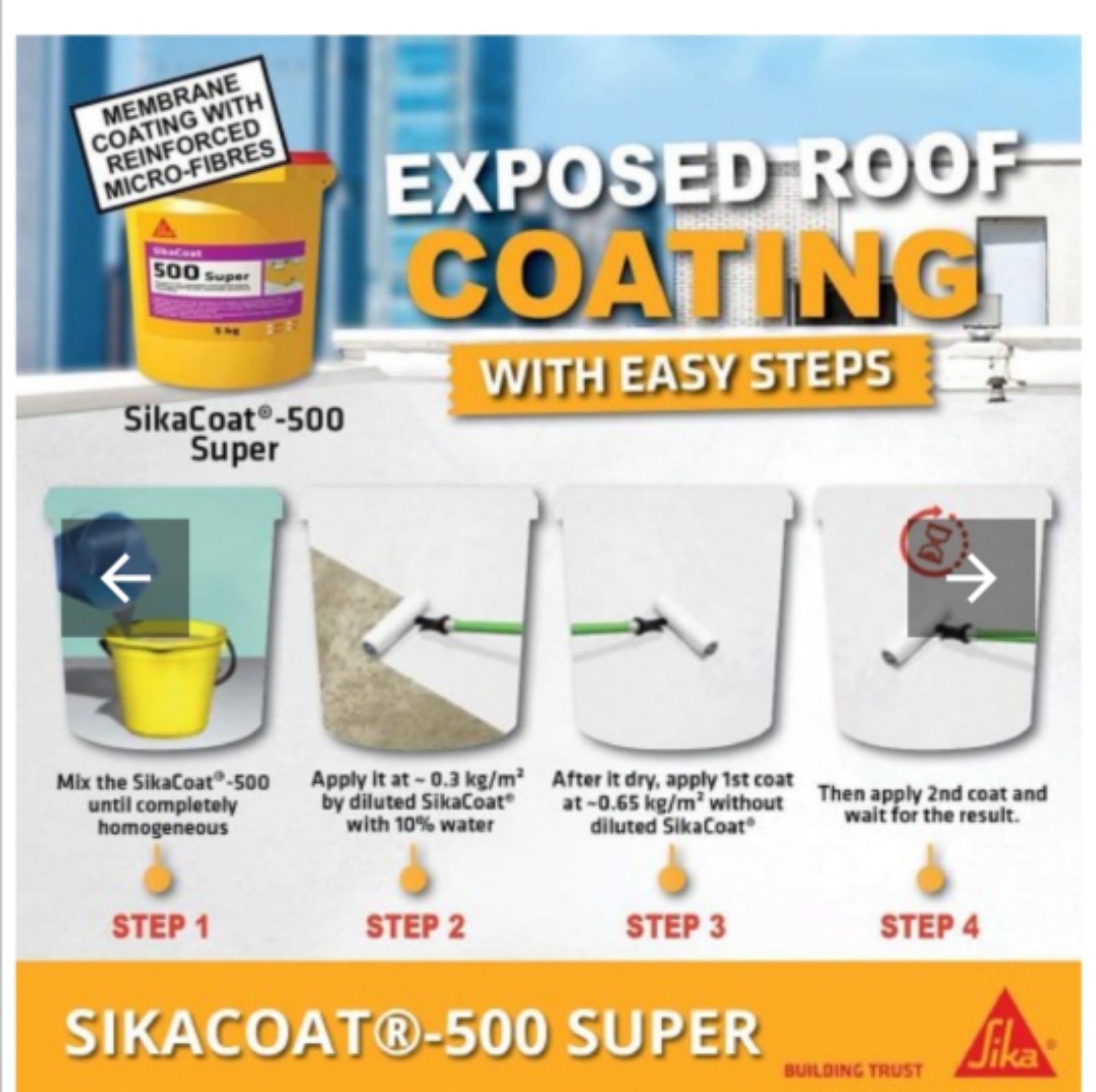 SIKA Coat 500 X5L Johor Bahru (JB), Malaysia, Johor Jaya Supplier ...