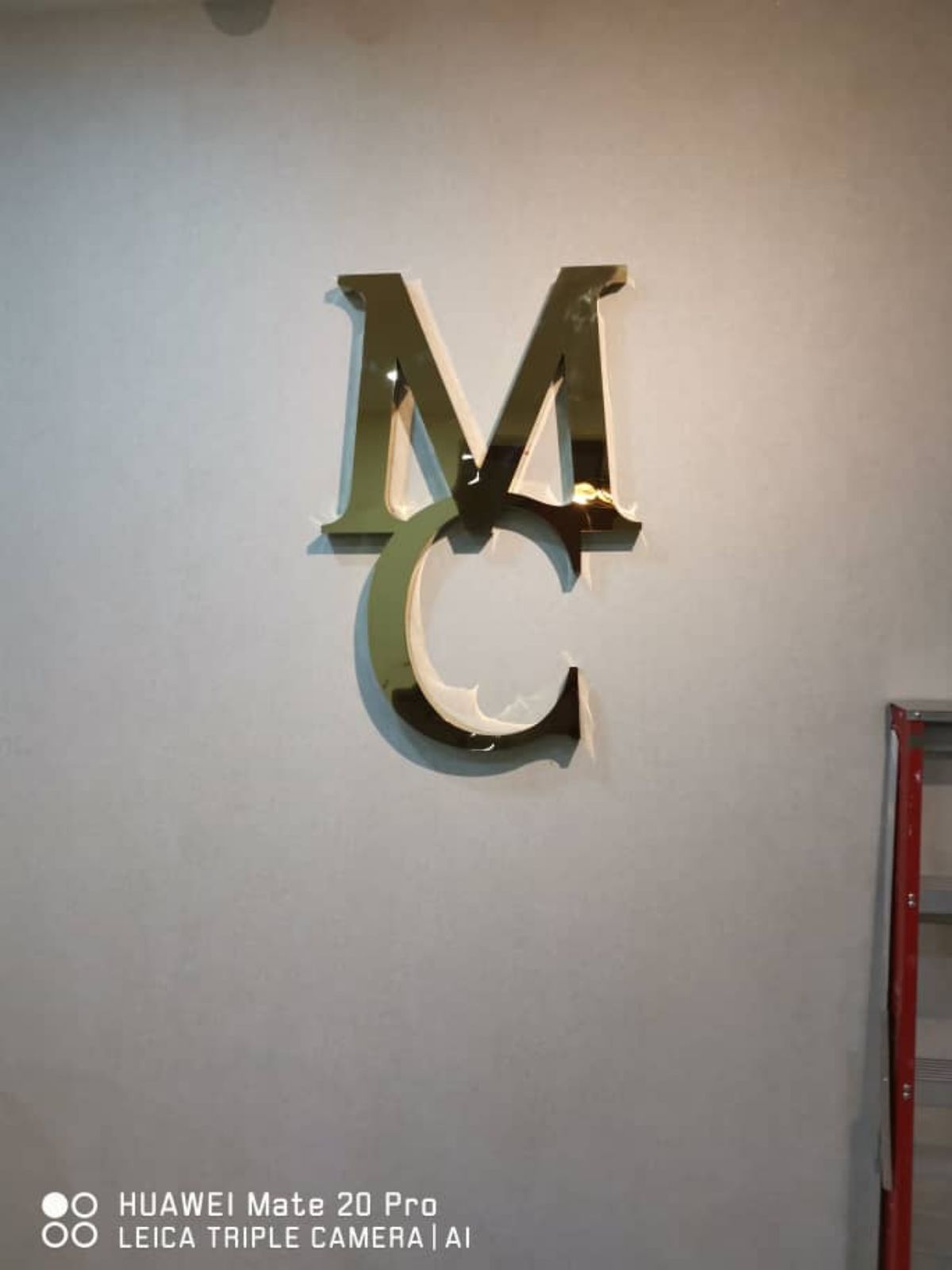 Mc Stainless Steel Glod 3D Box Up Lettering Signage Design , 3D ...