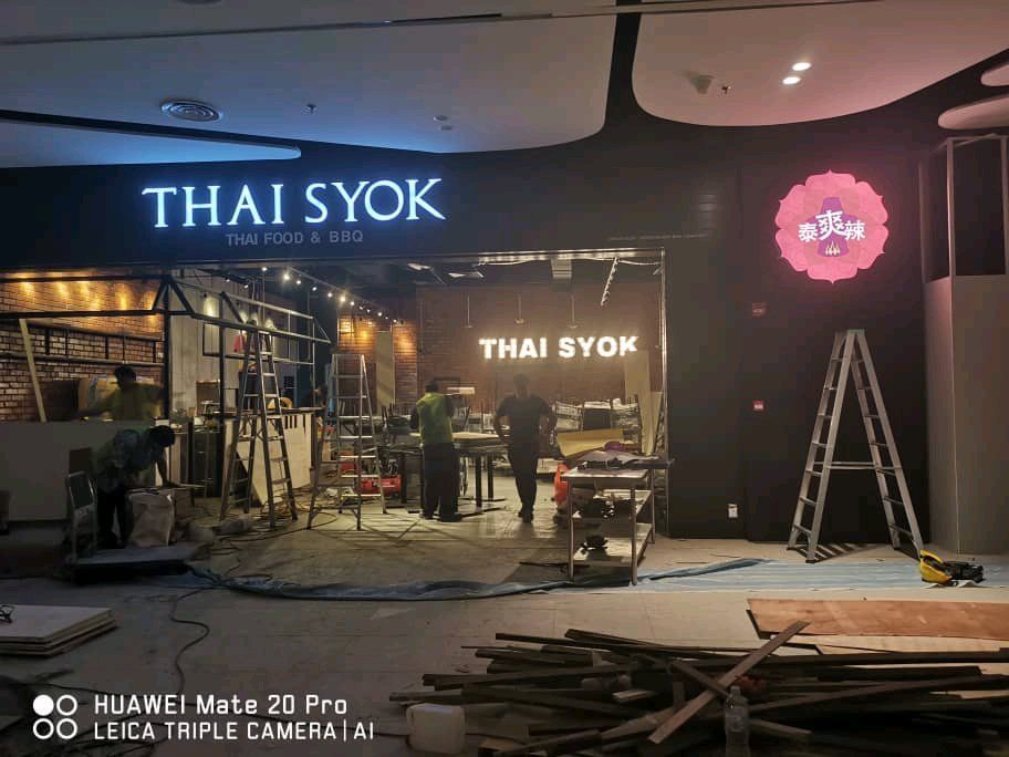 Restoran Thai Syok 3D Led Channel Box Up Lettering Signage Design ...