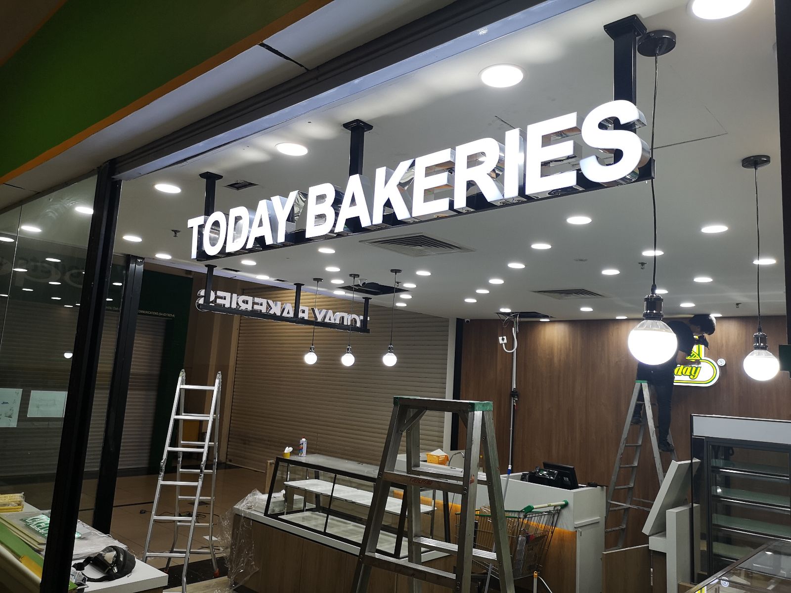 Today Bakeries 3D LED Channel Box Up Lettering Signage At Giant ...