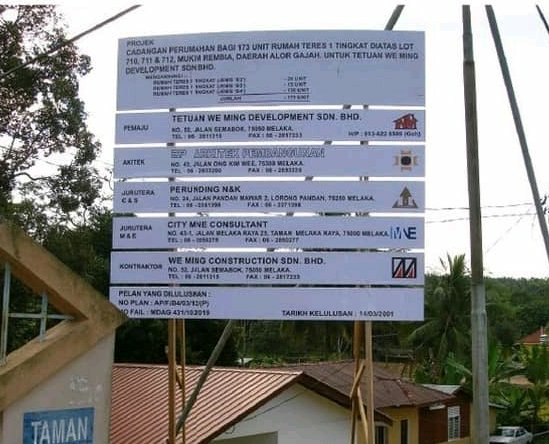 CONSTRUCTION SITE NOTICE BOARD SPECIALIST AT KEDAH | PENANG | PERAK ...