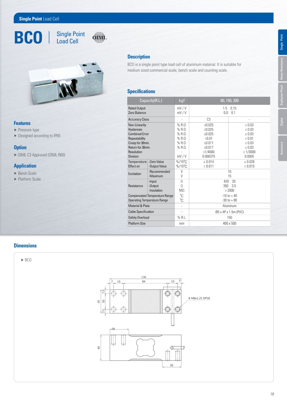 CAS BCO Single Point Load Cell Malaysia | Digital & Explosion-Proof ...