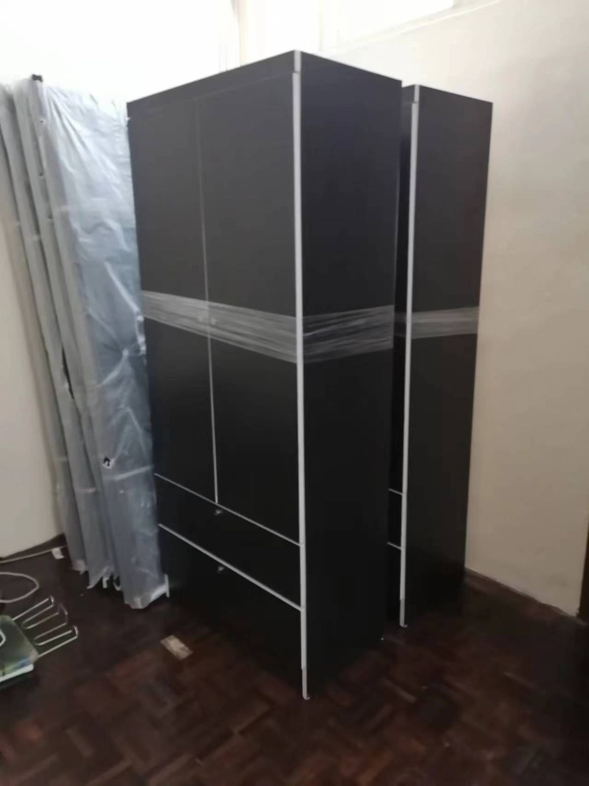 Wooden Wardrobe Two Door For Hostel And Homestay | Katil Double Decker ...