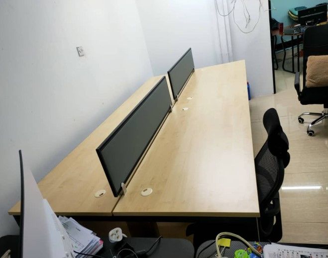 Office Furniture Bestari Jaya | Office Workstation Table Cluster Of 4 ...