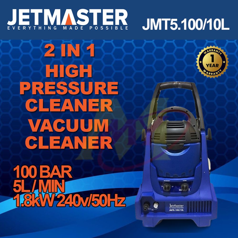 JETMASTER JMT5.100/10L 2 In 1 Pressure Washer & Vacuum Cleaner Selangor ...