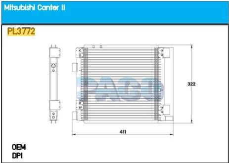CONDENSER PACO - MITSUBISHI CANTER ' 06 ' IMPORT PFC [ PL3772 ...