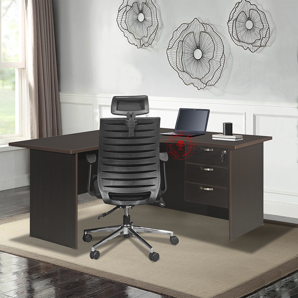 1500mm X 1500mm L Shape Table With Fixed Pedestal | Office Desk ...