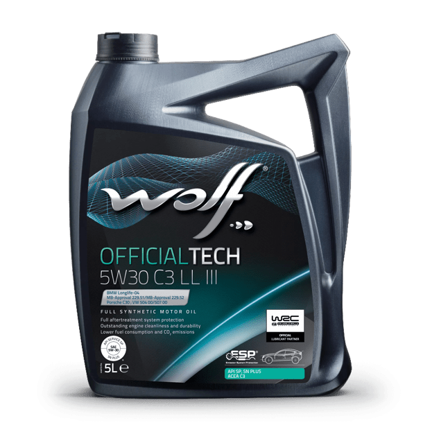 WOLF OFFICIALTECH 5W30 C3 LL III Fully Synthetic Engine Oil (5L) | VW ...