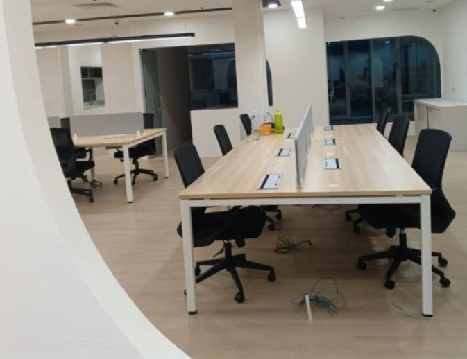 Office Furniture Beranang | Office Workstation Table Cluster Of 6 ...