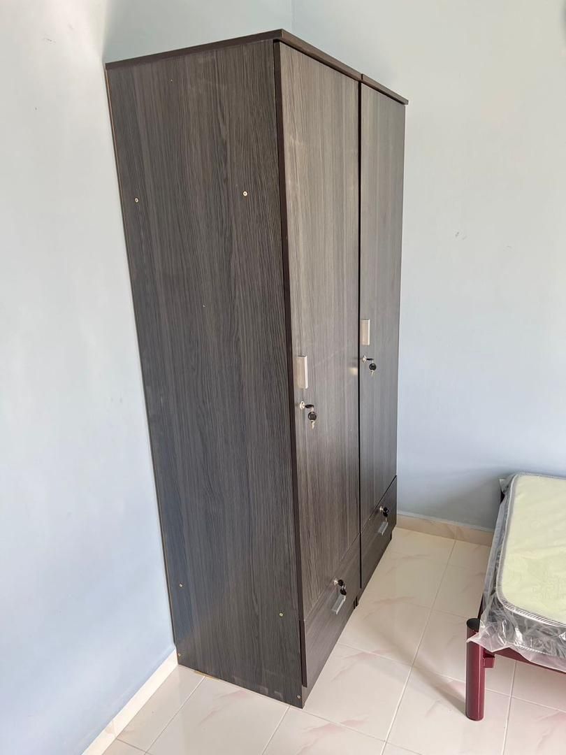 Hostel Furniture Set – Single Metal Bed, Wooden Wardrobe, Mattress ...