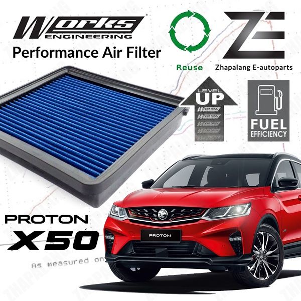WORKS ENGINEERING PROTON X50 1.5T High Flow Drop In Air Filter WS-RPR ...