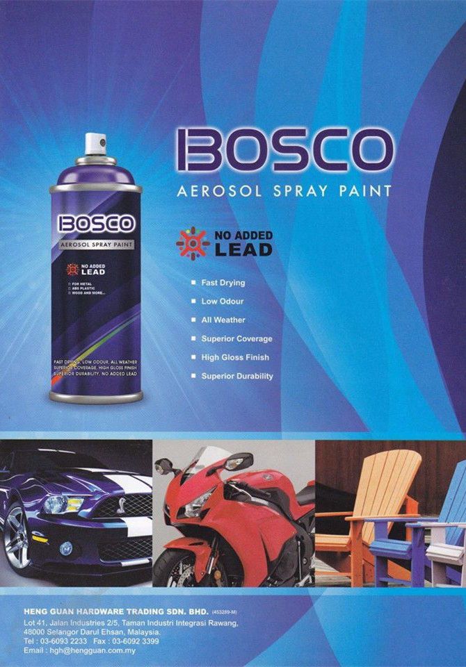 BOSCO Aerosol Spray Paint Aerosol Spray Paint Bosco Spray Paint Port ...