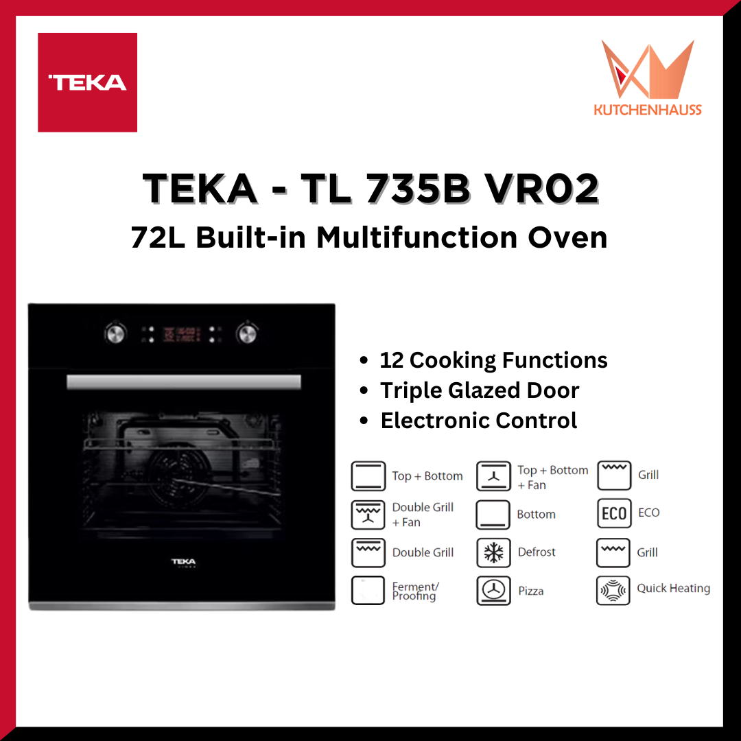 TEKA LINEA - 72L Built-in Multifunction Oven | TL 735B VR02 Petaling ...
