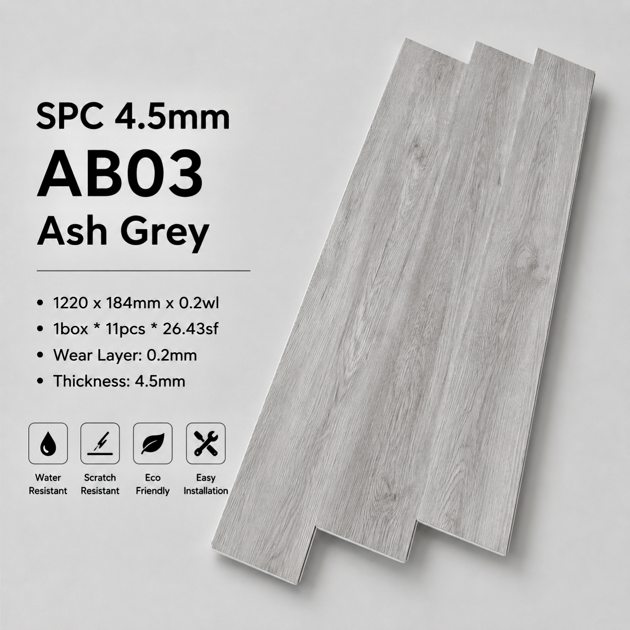 SPC FLOORING 4.5MM CODE AB03 SPC Flooring Selangor, Malaysia Vinyl ...