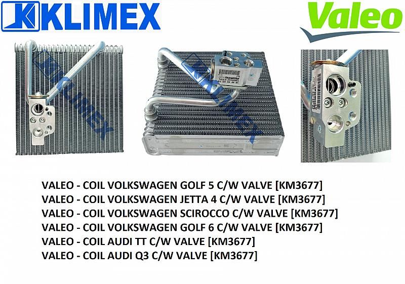 VALEO - EVAPORATOR COOLING COIL VOLKSWAGEN GOLF 5 COME WITH VALVE OEM ...