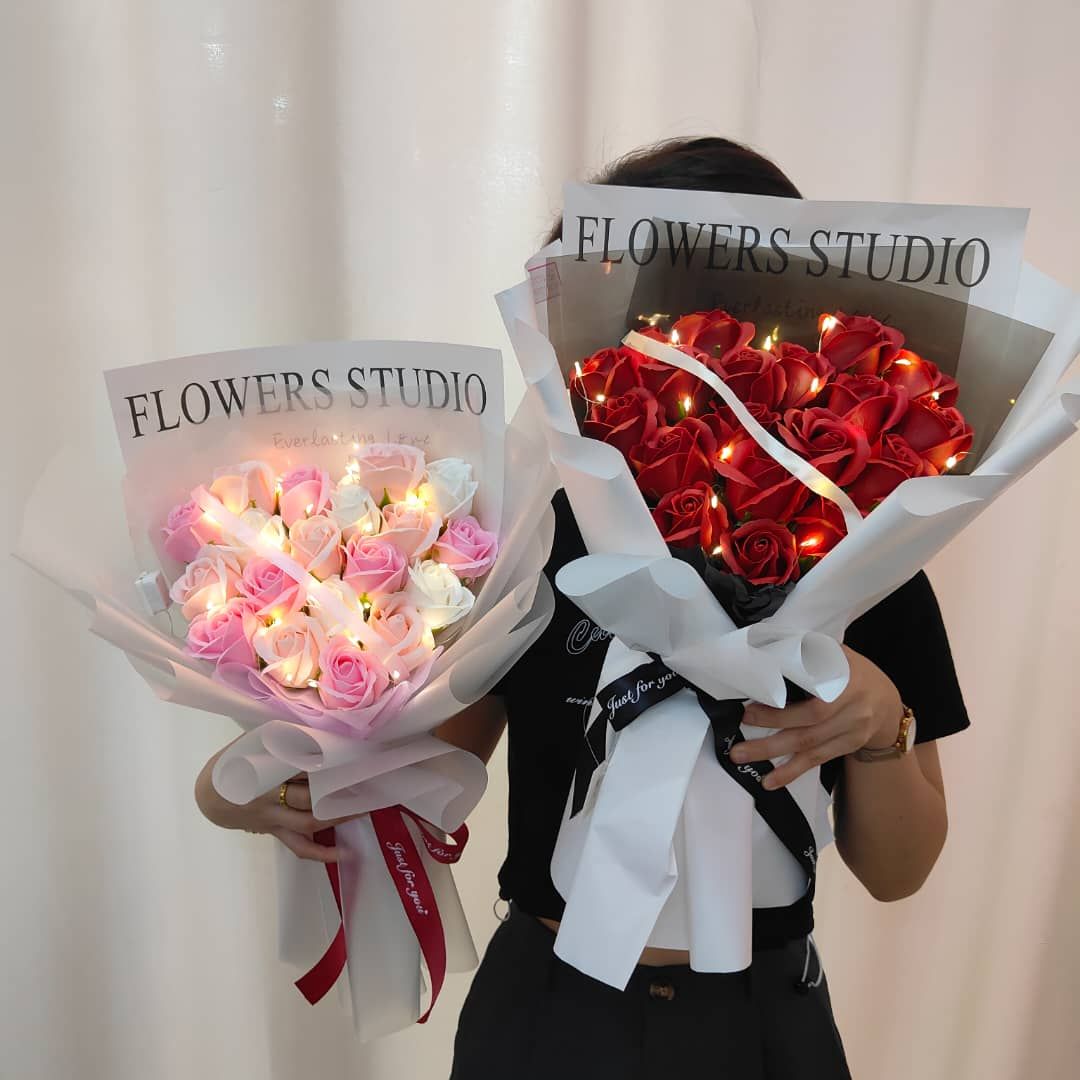 19 Stalk Soap Roses Flower Bouquet Red Flower Bouquet Cheras, Selangor ...