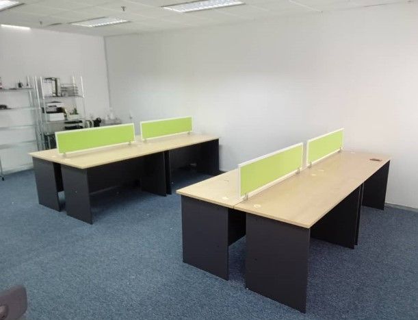 Office Furniture Kl Office Workstation Table Cluster Of 4 Seater ...