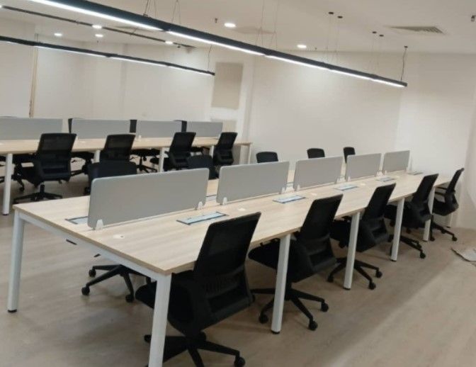 Office Furniture Batu Arang | Office Workstation Table Cluster Of 10 ...
