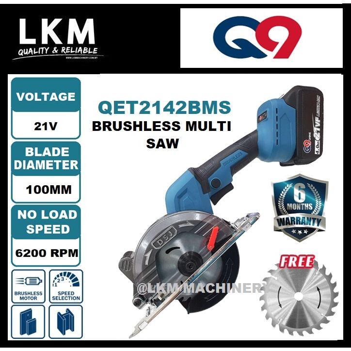 Q9 21V Brushless Cordless 4" Multi Saw | Mini Circular Saw | Wood ...
