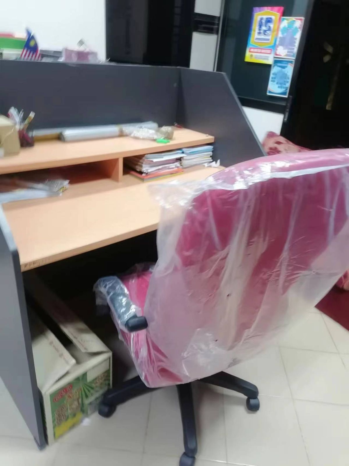 L Shape Executive Manager Office Table | Meja Guru Pejabat Bentuk L ...