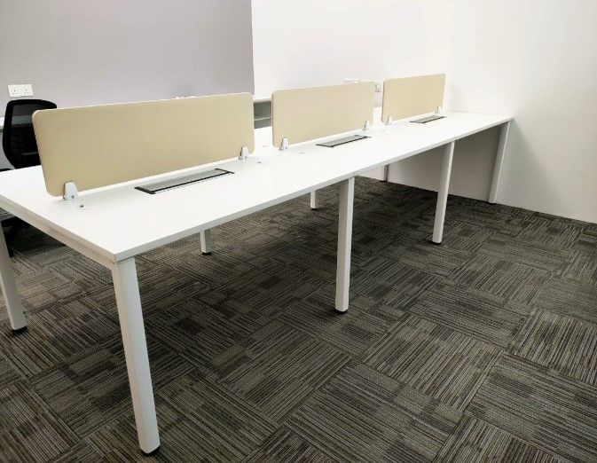 Office Furniture Dengkil | Office Workstation Table Cluster Of 6 Seater ...