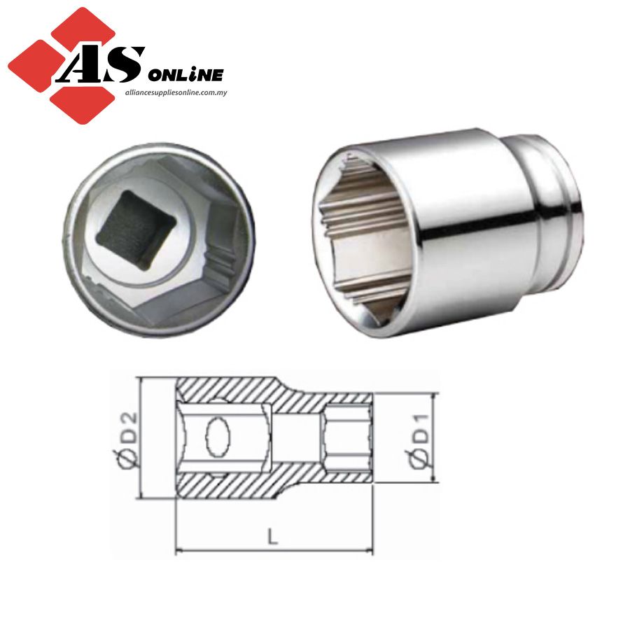 1/2″ Drive Total Contact Xi-on Socket Metric Standard Socket 9mm ...