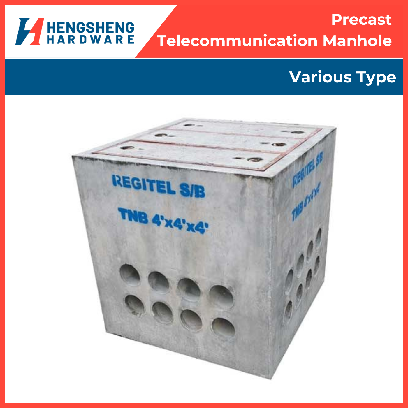 Precast Telecommunication Manhole 电线井 JRC7/JB30/JC9/JCRC/R1B/TTAB/TTAP ...