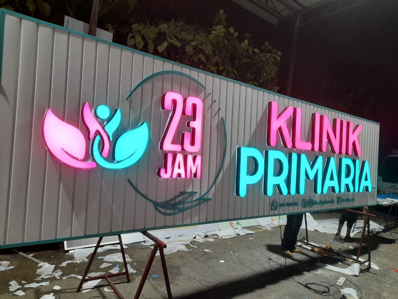 KLINIK OUTDOOR ALUMINIUM PANEL 3D LED BOX UP SIGNBOARD SIGNAGE AT ...