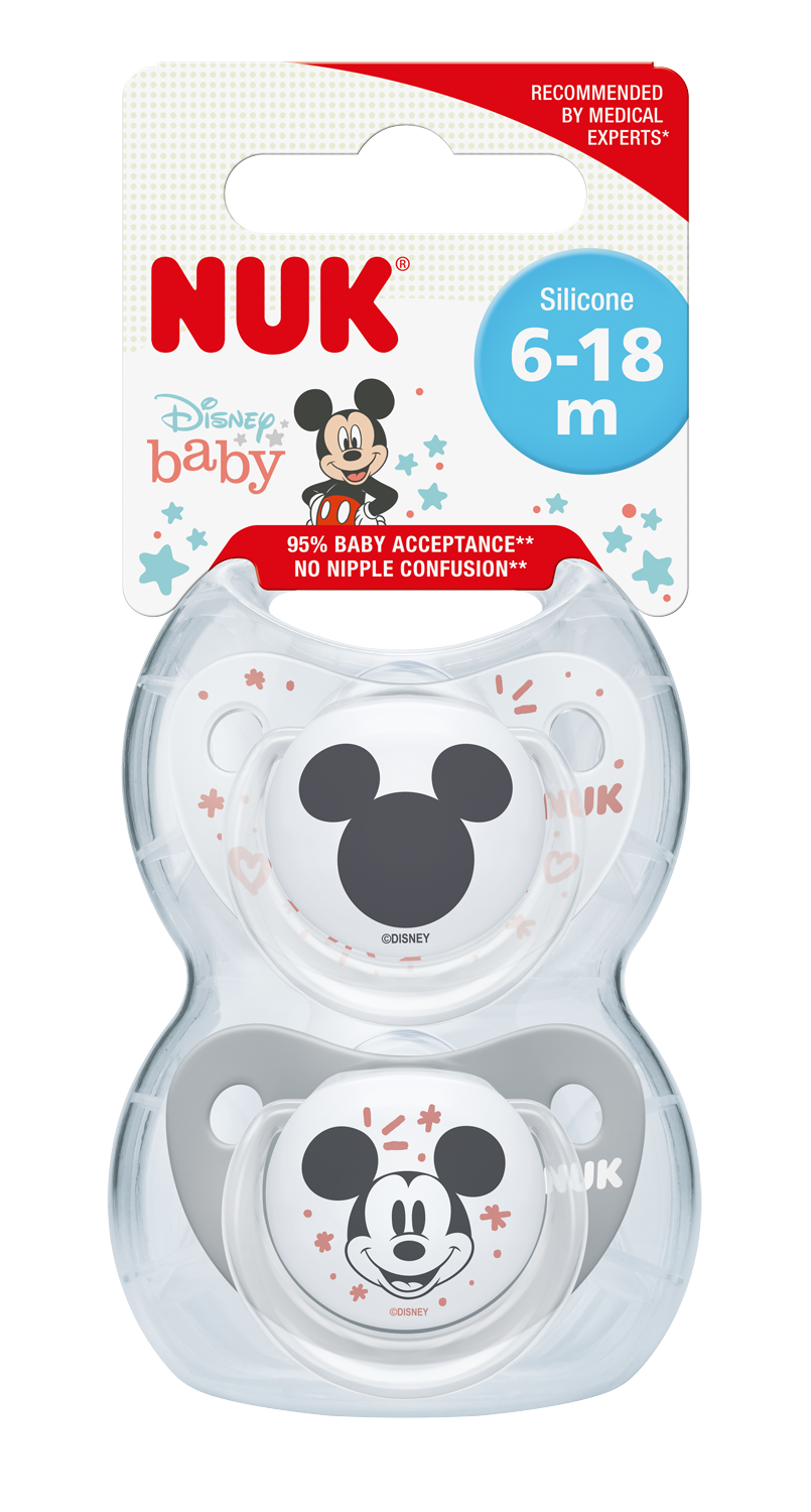 NUK Disney Mickey/Minnie Mouse Pacifiers Soothers (2pcs/pack) BAG Shah ...