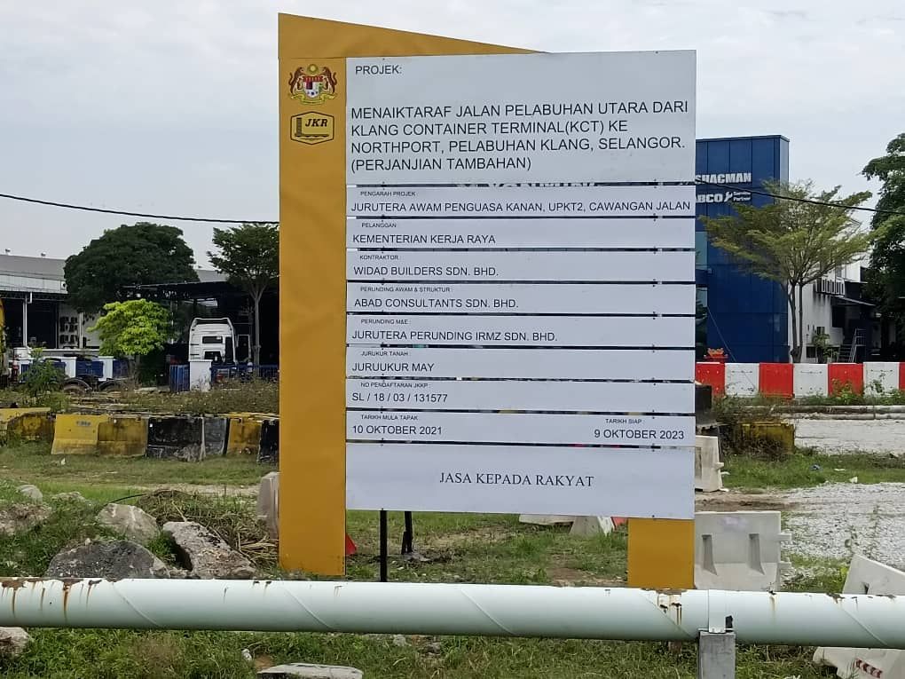 JKR CONSTRUCTION PROJECT SIGNBOARD SIGNAGE AT CHUKAI KEMAMAN TERENGGANU ...