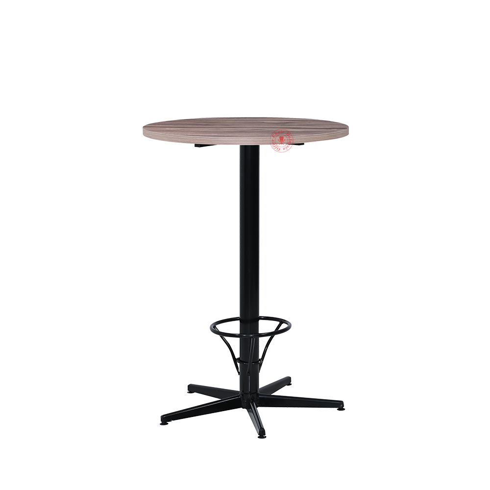 Walnut Marino Round Bar Table MFC Board | Cafe Table | High Table ...