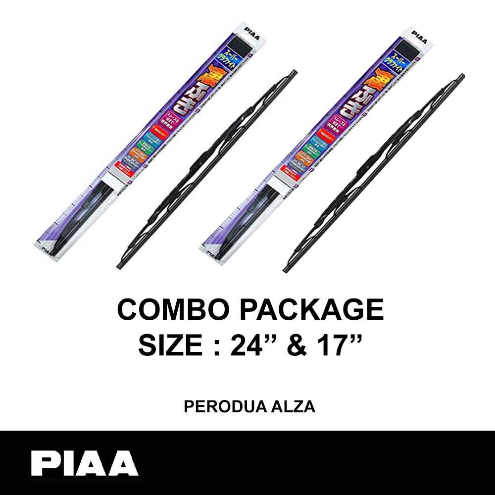 (Combo) 24/17 PIAA Super Graphite Tournament Wiper Perodua Alza KL ...