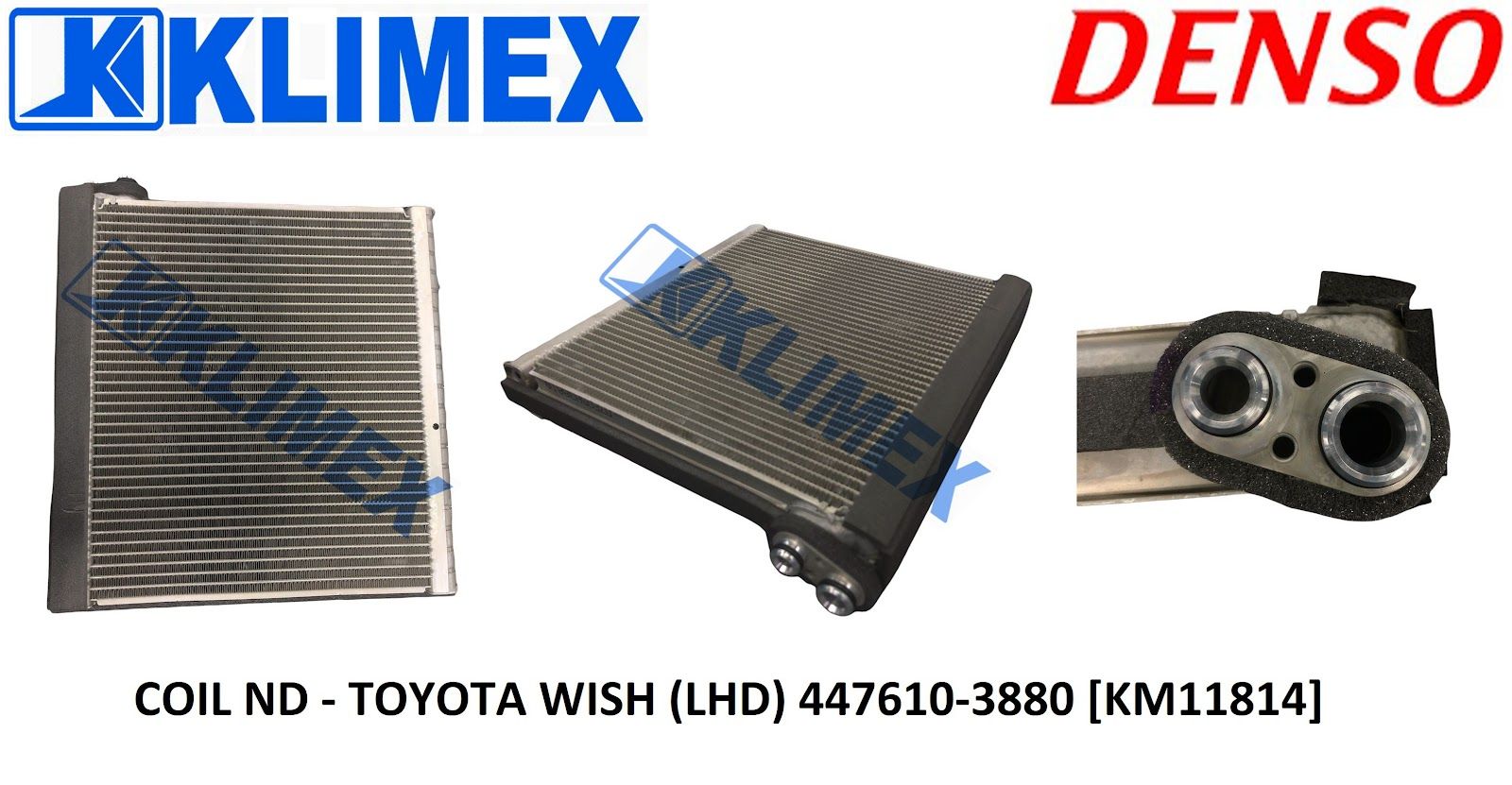 EVAPORATOR COOLING COIL DENSO - TOYOTA WISH 447610-3880 [ KM11814 ...
