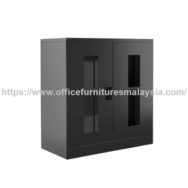Black Steel Full Half Cupboard With Glass Swing Door OF206MB Selangor ...